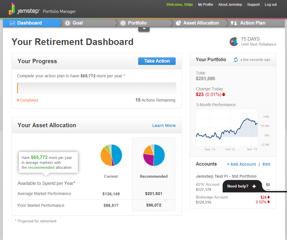 Personal Finance Apps with Amazing Dashboards—Part 3: Jemstep
